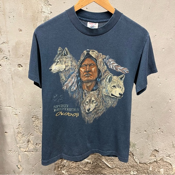 Vintage | Shirts | Vintage 99s Spirit Brothers Okoboji Native American ...